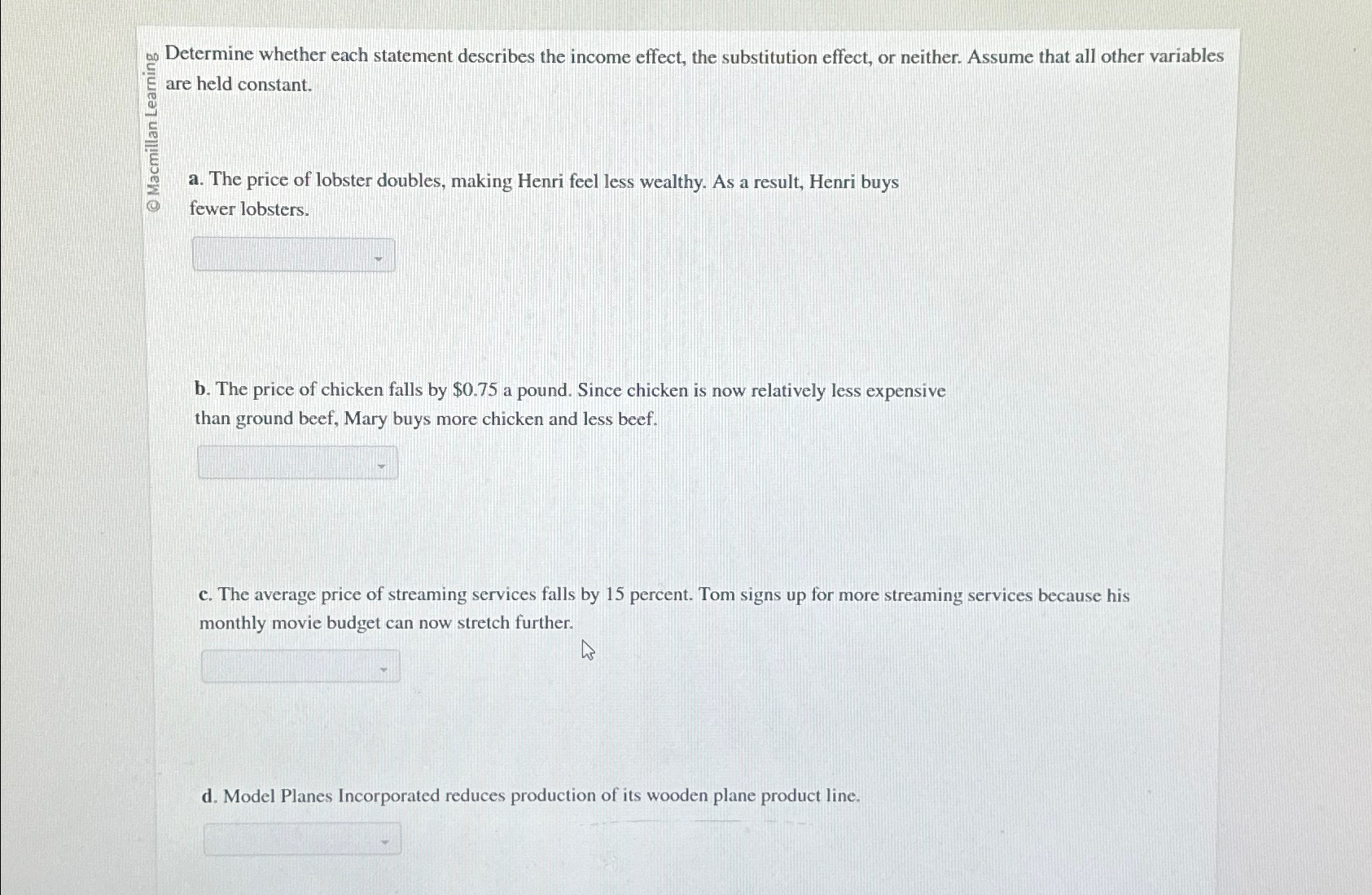 Solved Determine whether each statement describes the income | Chegg.com