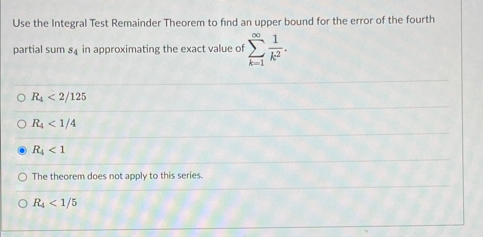 Solved Use the Integral Test Remainder Theorem to find an | Chegg.com