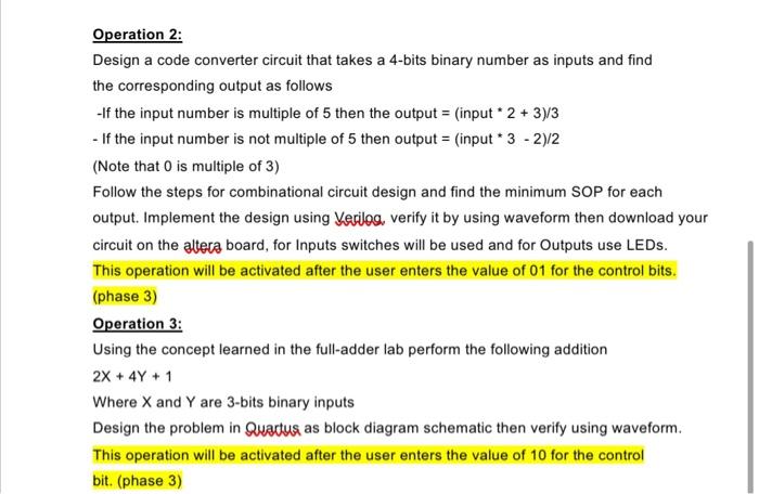 Solved design and implement a logic unit using quartus II | Chegg.com