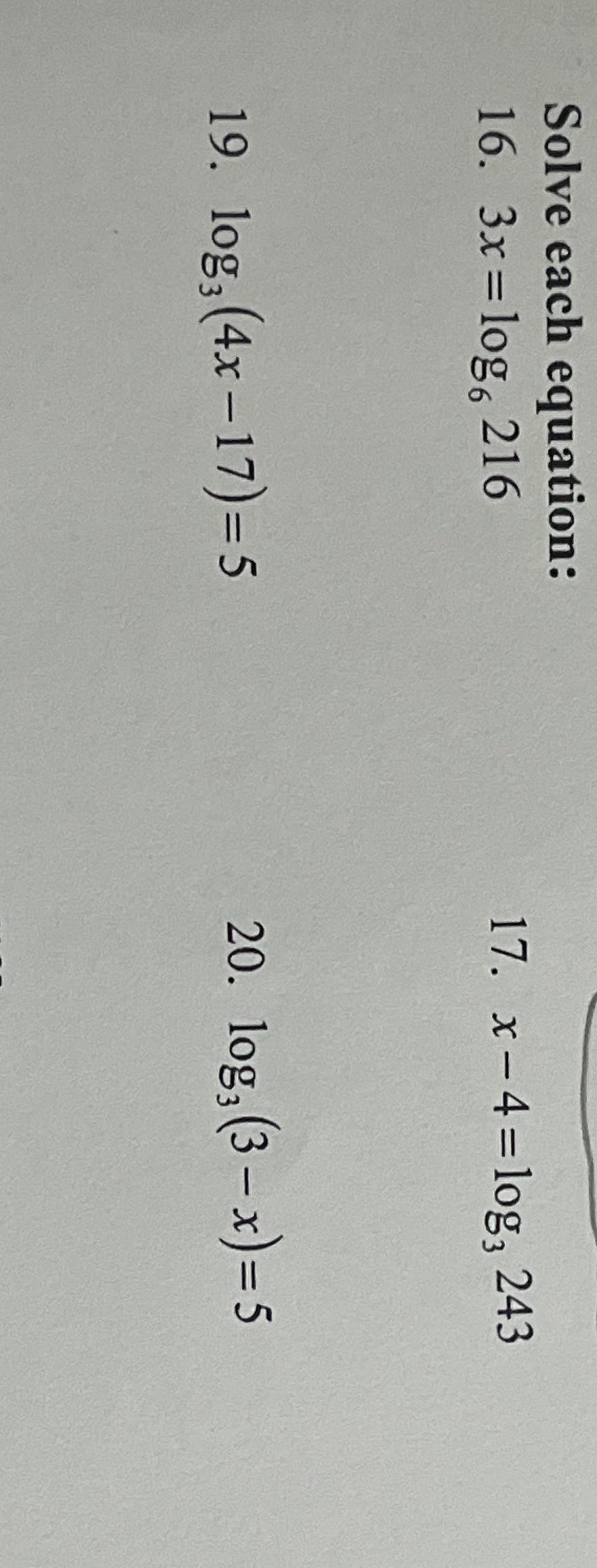 Solved Solve each | Chegg.com