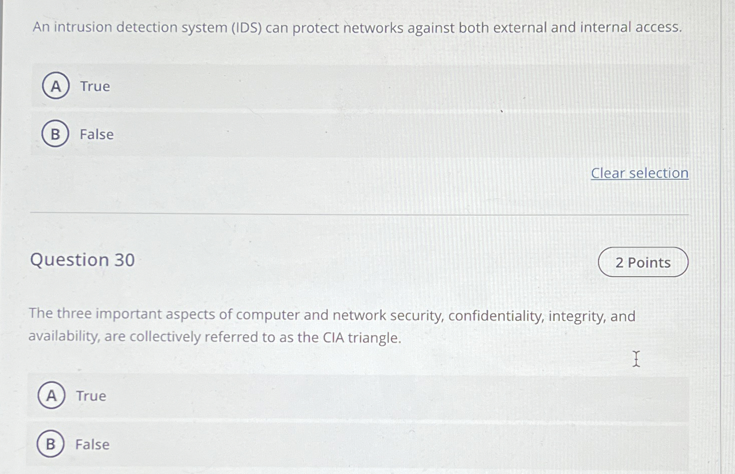 Solved An intrusion detection system (IDS) ﻿can protect | Chegg.com