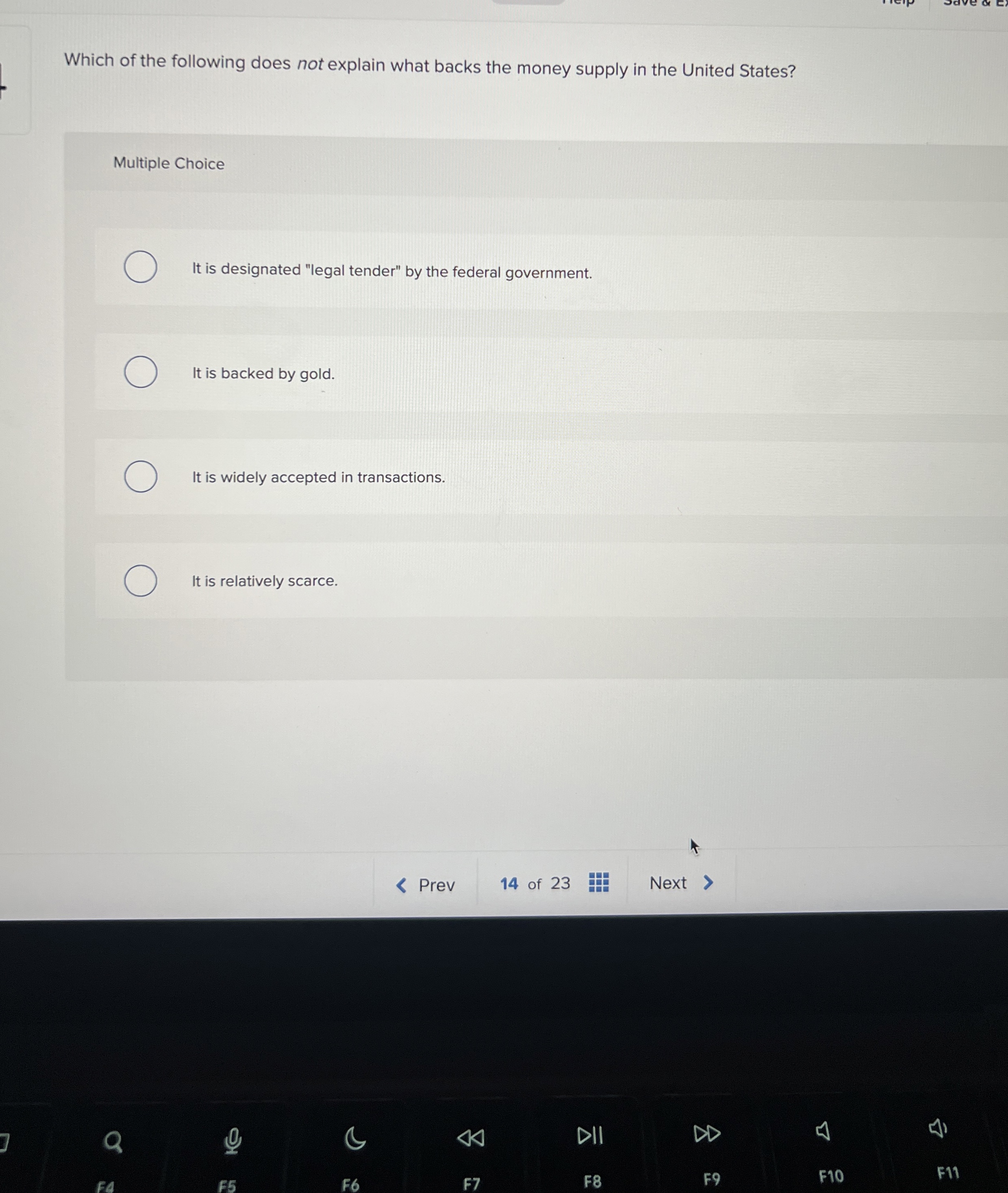 Solved Which of the following does not explain what backs | Chegg.com