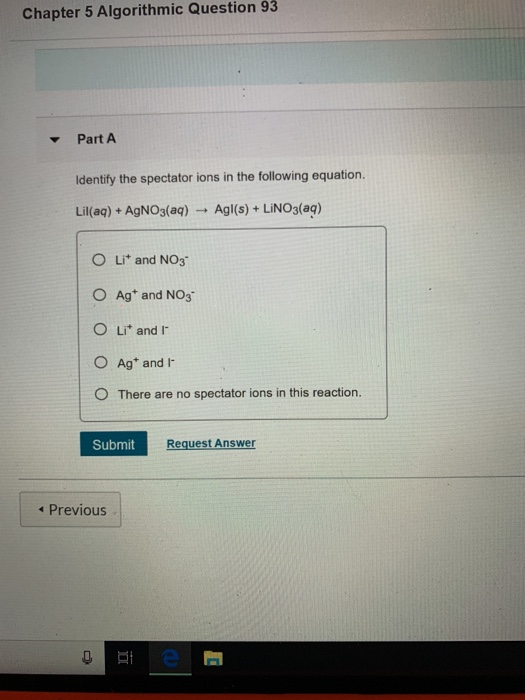 Solved Chapter 5 Algorithmic Question 93 Part A Identify the | Chegg.com