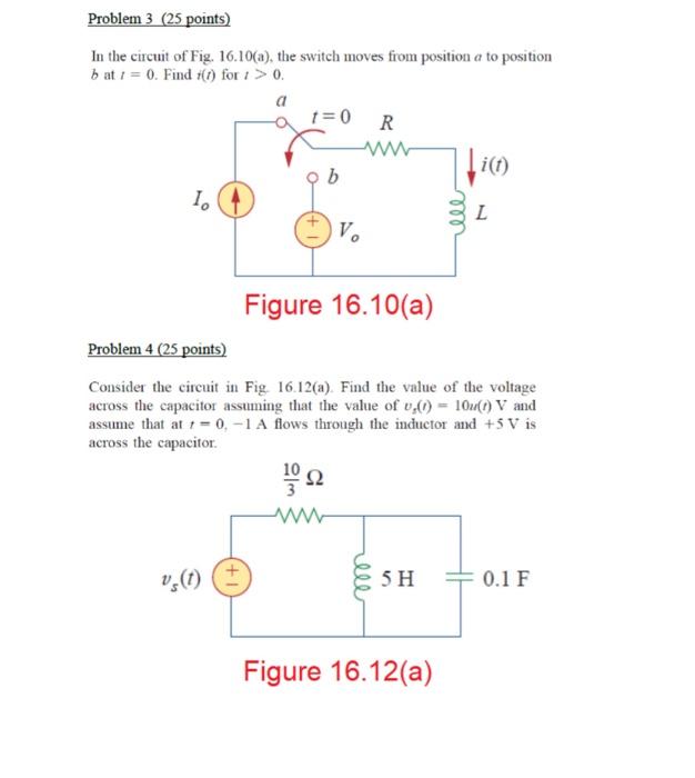 Solved Find vo(t) in the circuit of Fig. 16.4, assuming zero | Chegg.com
