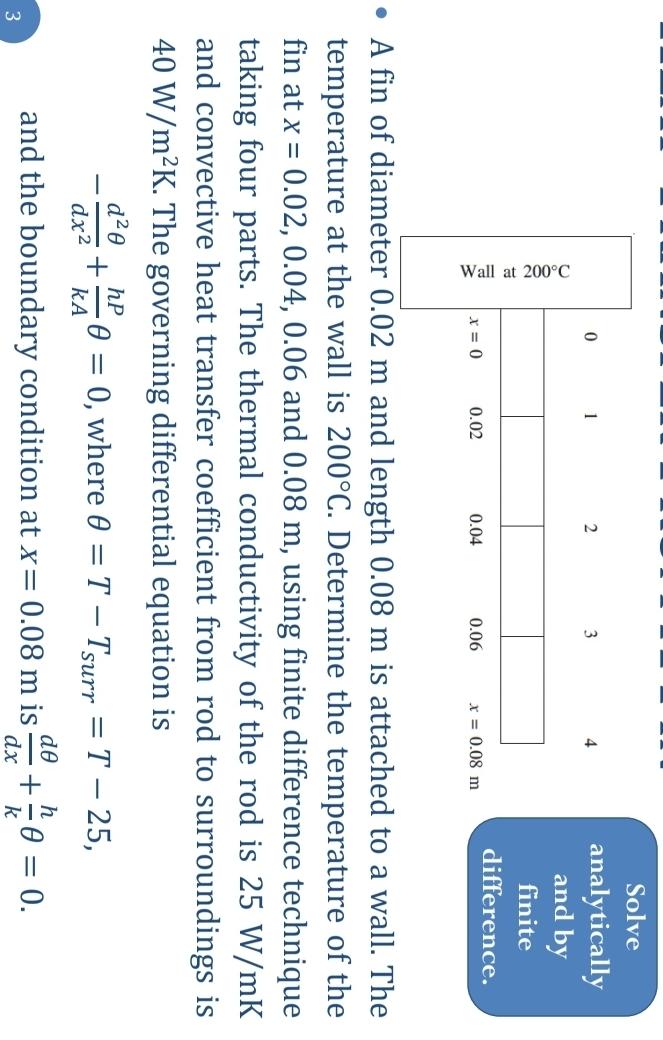 Solved Solve analytically and by finite difference by using | Chegg.com