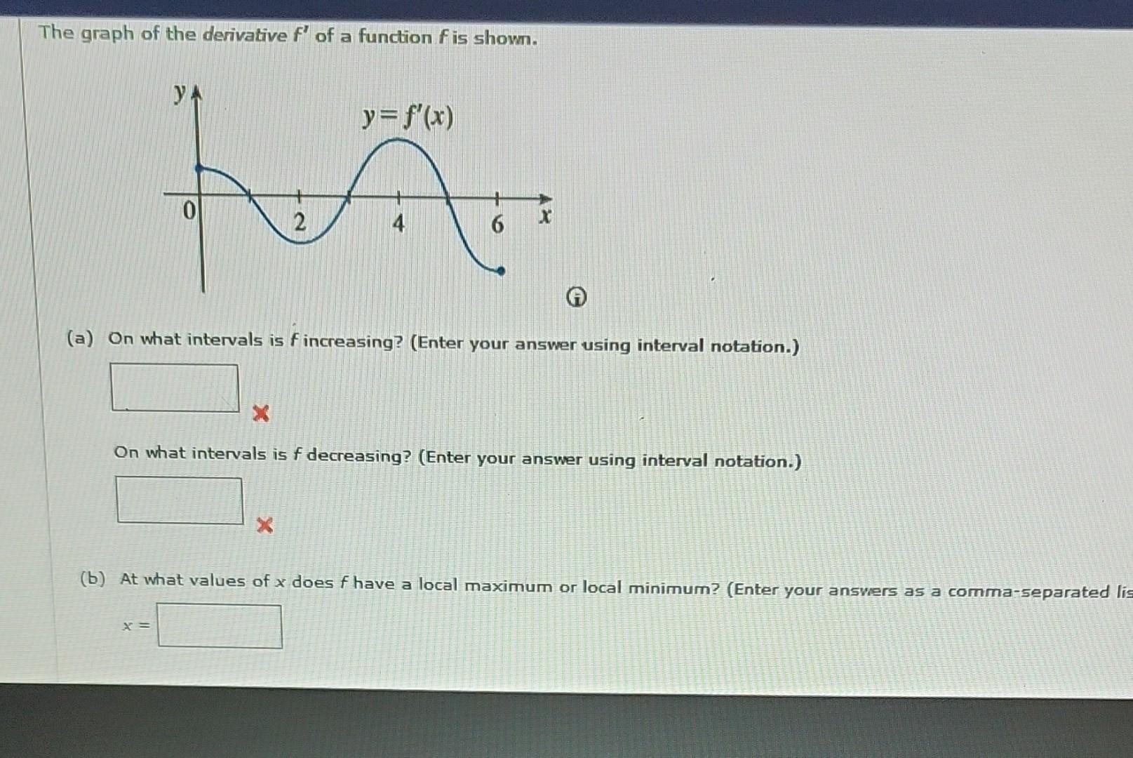 Solved (a) Find the interval(s) on which f is increasing. | Chegg.com