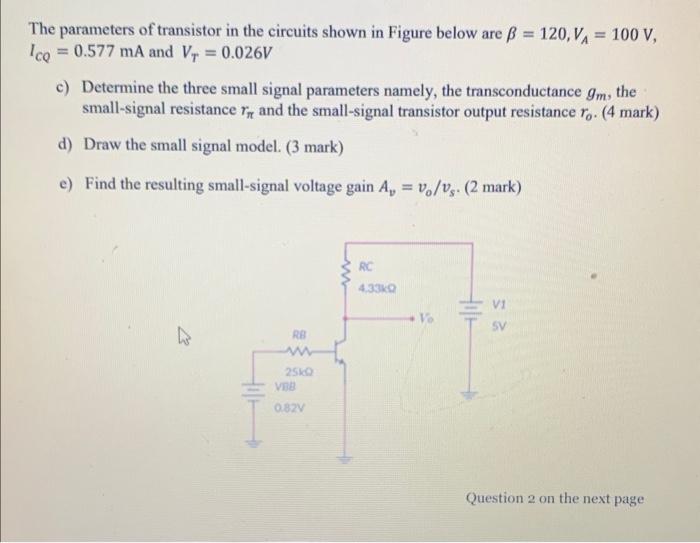 Solved a) Determine VCEQ and ICQ, where VCEQ is the | Chegg.com