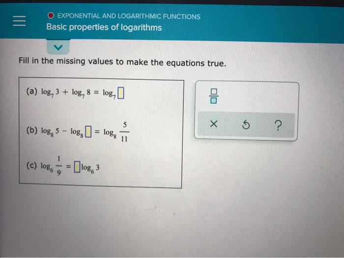 Solved O EXPONENTIAL AND LOGARITHMIC FUNCTIONS Basic | Chegg.com