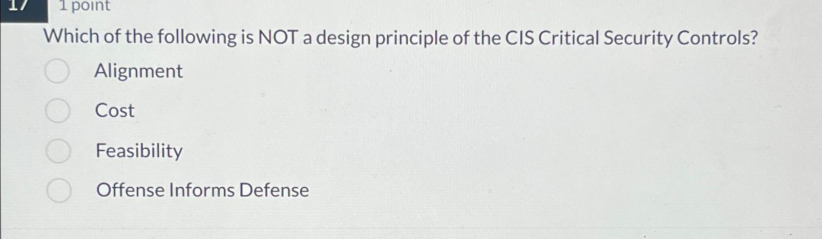 Solved 1 ﻿pointWhich of the following is NOT a design | Chegg.com