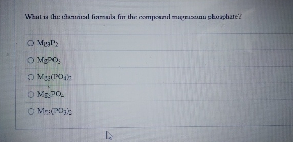 Solved What is the chemical formula for the compound | Chegg.com