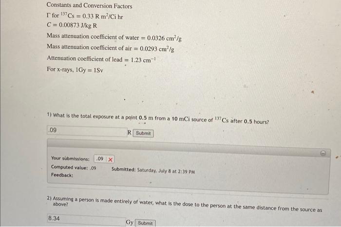 Solved Constants and Conversion Factors Γ for | Chegg.com