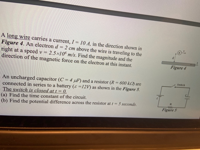 Solved A long wire carries a current, I = 10 A, in the | Chegg.com