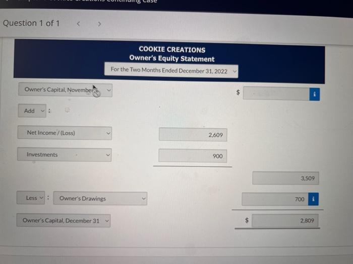 Solved Chapter 6 Cookies Creations Continuing Case1apter 6 | Chegg.com