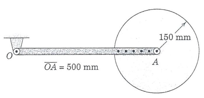 Solved The 10kg disk is rigidly attached to the 3kg bar \( O | Chegg.com