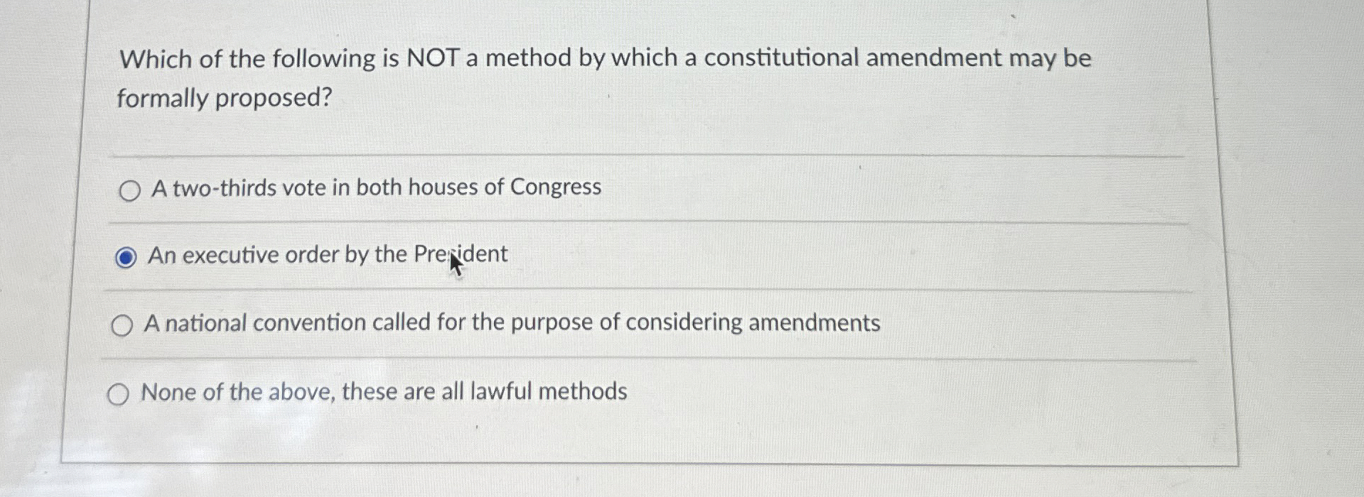Solved Which of the following is NOT a method by which a | Chegg.com