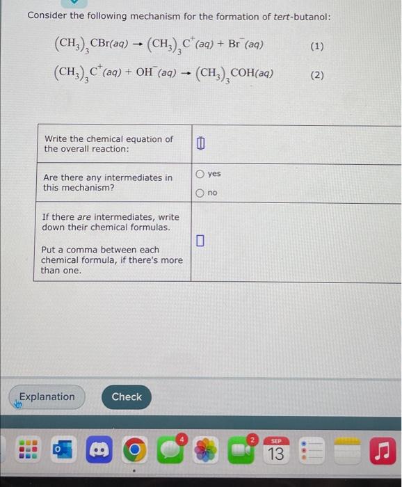 Solved Consider the following mechanism for the formation of | Chegg.com