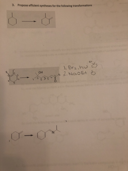 Solved 3. Propose efficient syntheses for the following | Chegg.com Solved 3. Propose efficient syntheses for the following | Chegg.com