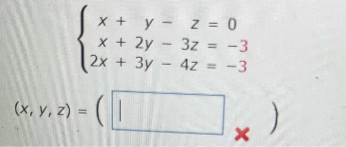 Solved Find the complete solution of the linear system, or | Chegg.com