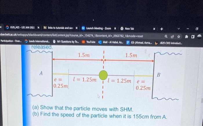 Solved QUESTION: A light elastic string, with a natural | Chegg.com