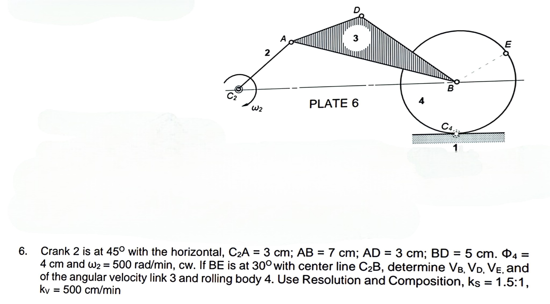 Solved Crank 2 is At 45° with The Horizontal