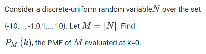 Solved Consider a discrete-uniform random variable N ﻿over | Chegg.com