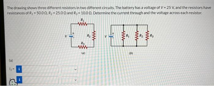 Solved The drawing shows three different resistors in two | Chegg.com