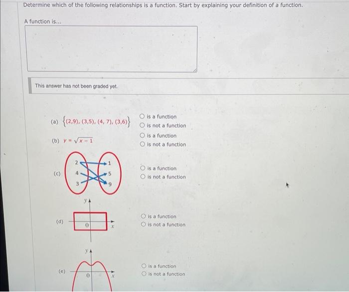 Solved termine which of the following relationships is a | Chegg.com