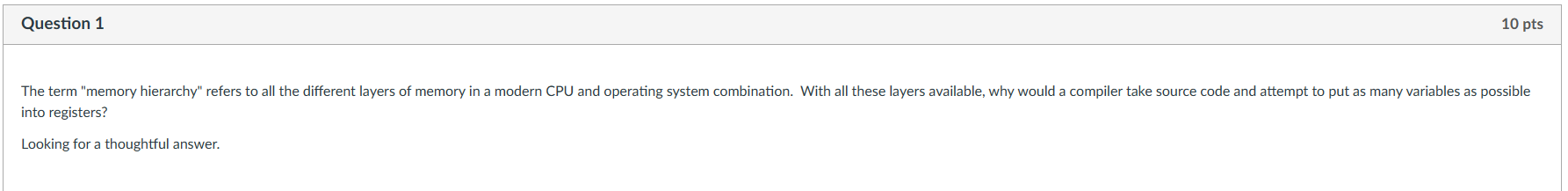 Solved The term "memory hierarchy" refers to all the | Chegg.com