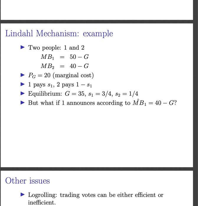 Solved 1. [15 marks) (Lindahl pricing). Suppose there are | Chegg.com