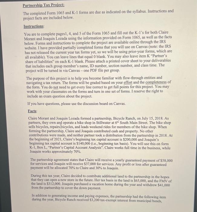 Form 1065(2021)Form 1005 (porr) Analysis of Net | Chegg.com