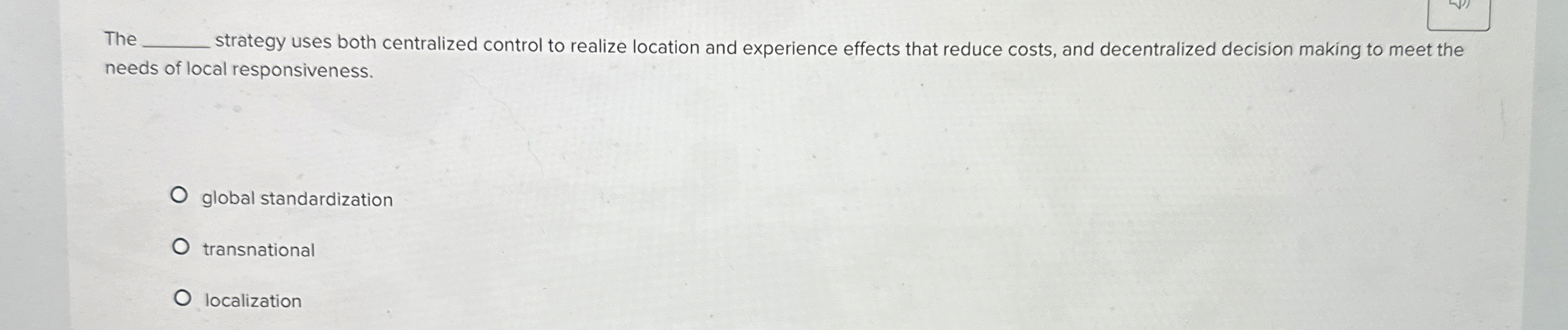Solved The q, ﻿strategy uses both centralized control to | Chegg.com