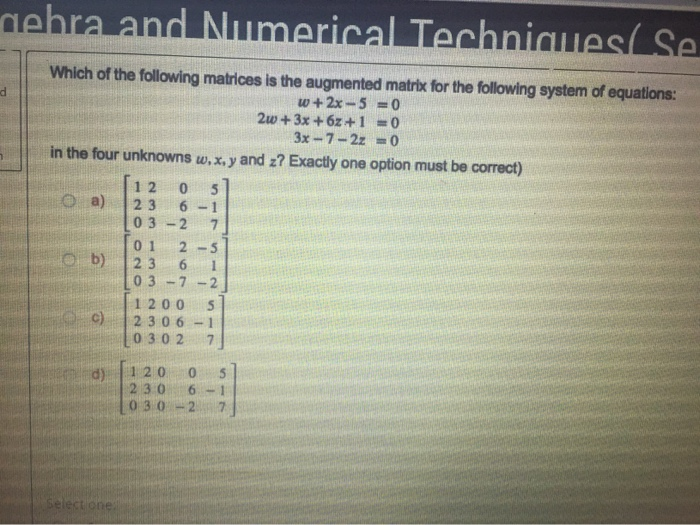 Solved hra and Numerical Techniques Sect Which of the | Chegg.com