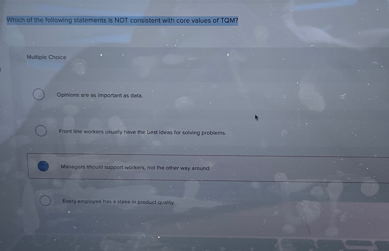 Solved Which of the following statements is NOT consistent | Chegg.com