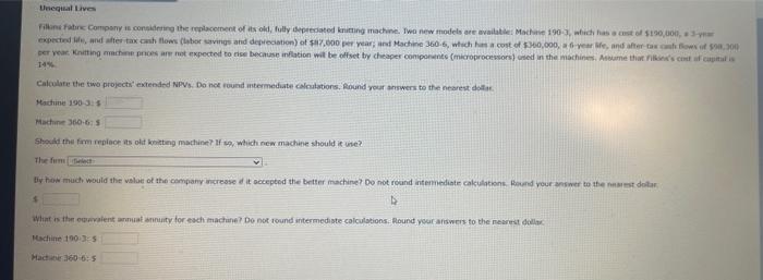 Solved T4 Calculare The Two Projects Exiended Npvs Do