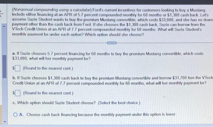 Solved (Compounding using a calculator) Lisa Simpson wants | Chegg.com