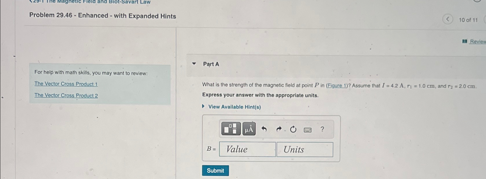 Solved Problem 29.46 - ﻿Enhanced - ﻿with Expanded Hints10 | Chegg.com