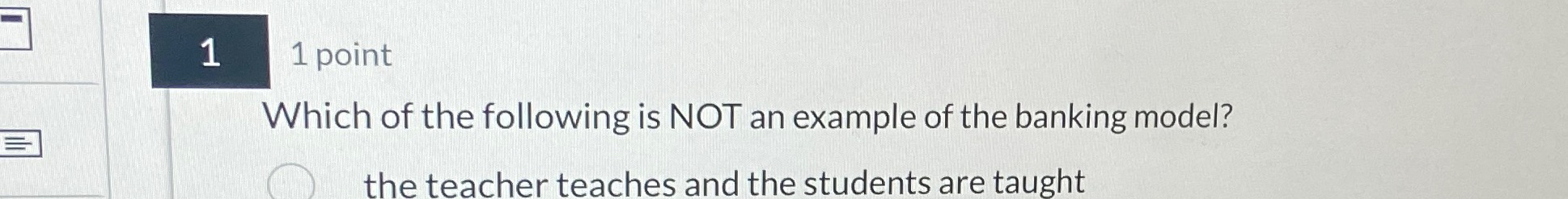 Solved 1 1 ﻿pointWhich of the following is NOT an example of | Chegg.com