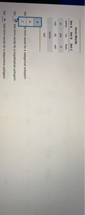 Solved Each deductive argument form uses unique form words | Chegg.com