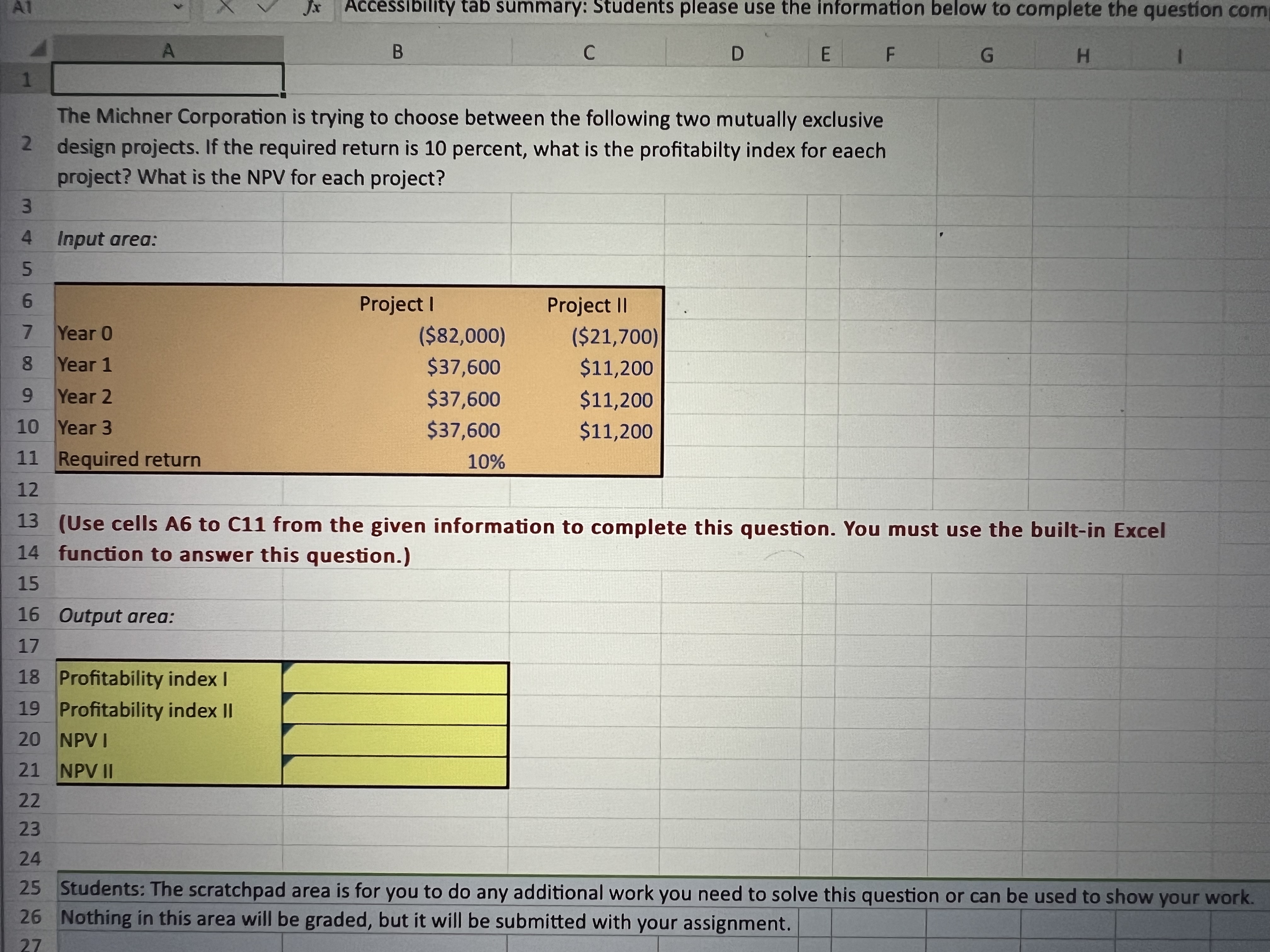 Solved Accessibility tab summary: Students please use the | Chegg.com