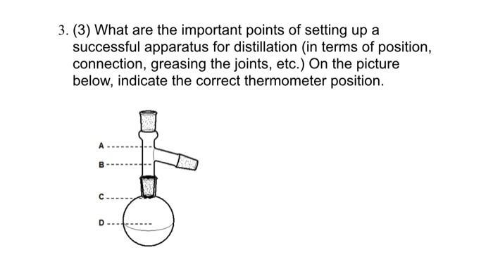 3. (3) What are the important points of setting up a | Chegg.com