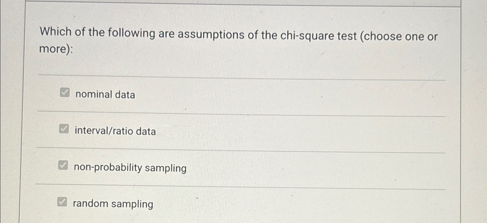Solved Which of the following are assumptions of the | Chegg.com
