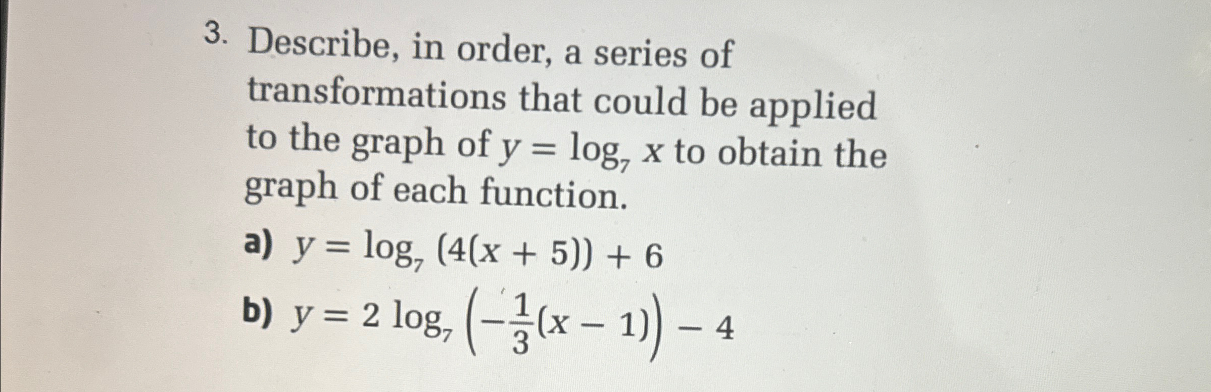 Solved Describe, in order, a series of transformations that | Chegg.com