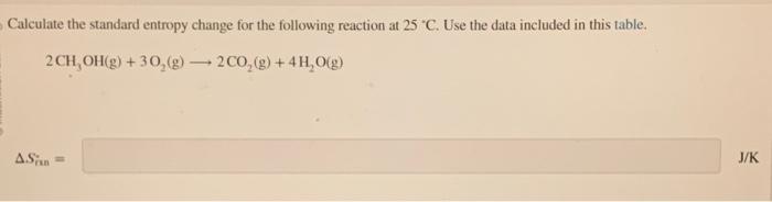 Solved Calculate the standard entropy change for the | Chegg.com
