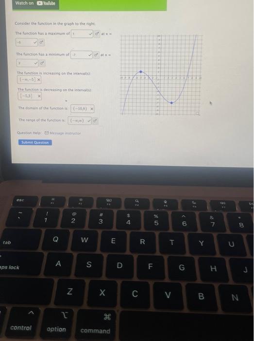 Solved The function has a minimum of The function is | Chegg.com