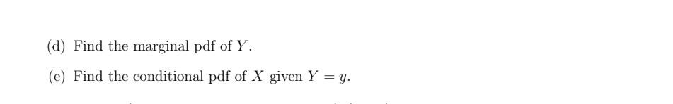 Solved Exercise 2. (Joint PDF) (25pt) . Let the joint pdf | Chegg.com