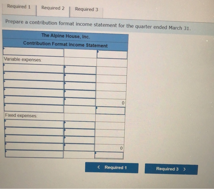 Solved Exercise 1-15 Traditional and Contribution Format | Chegg.com