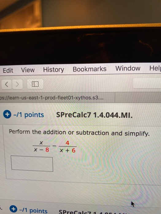 Solved Edit View History Bookmarks Window Hel | Chegg.com