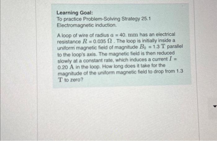 Solved Learning Goal: To practice Problem-Solving Strategy | Chegg.com