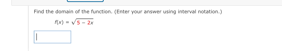 Solved Find the domain of the function. (Enter your answer | Chegg.com