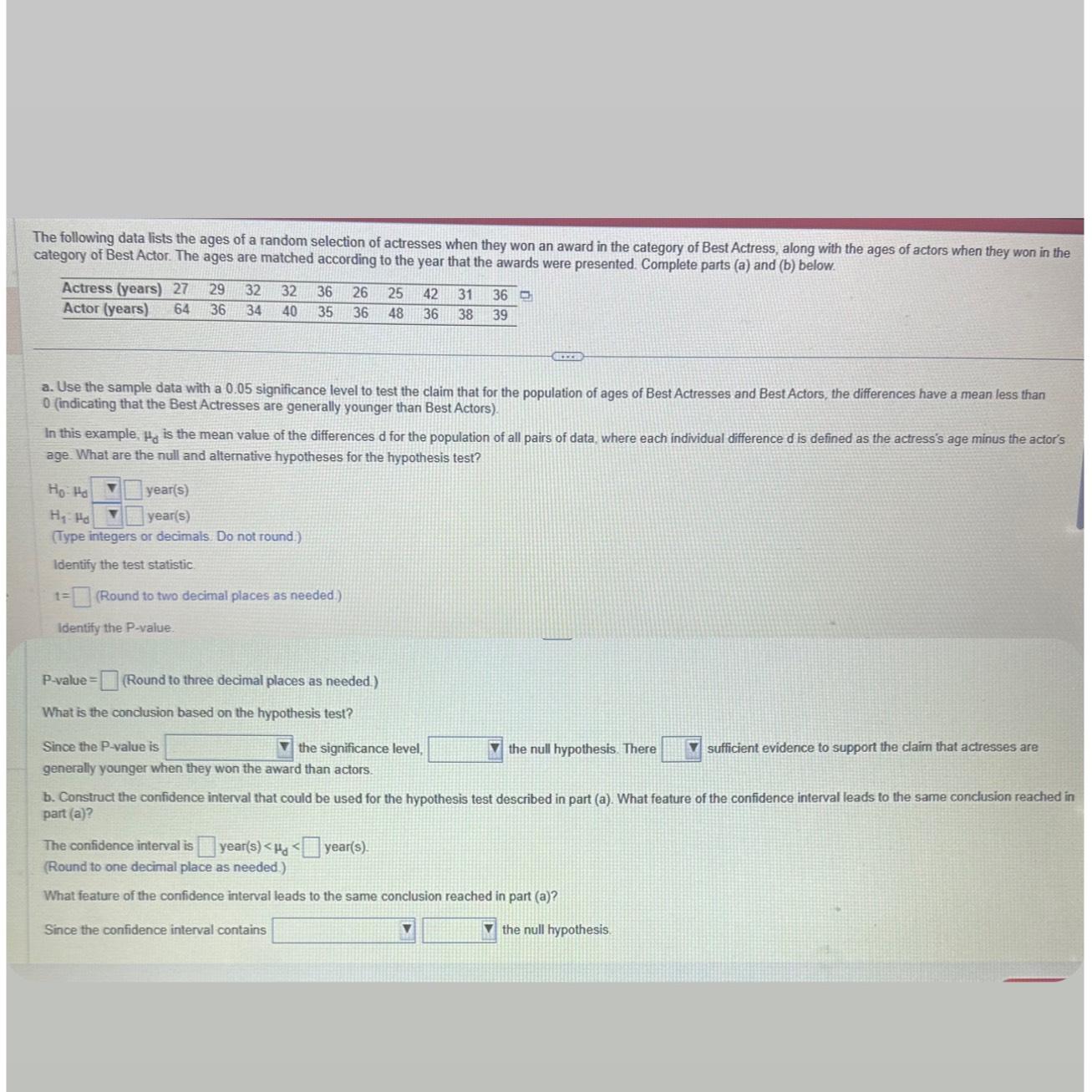 Solved The following data lists the ages of a random | Chegg.com